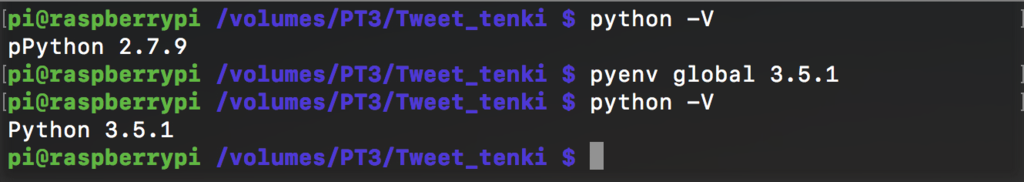 RaspberryPi で Python 2.7 と 3 の両方を使えるようにする - min117の日記