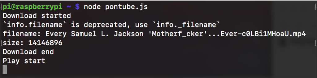 RaspberryPi 3 で youtube を自動再生する（youtube-dl npm版 + node-omxplayer） - min117の日記
