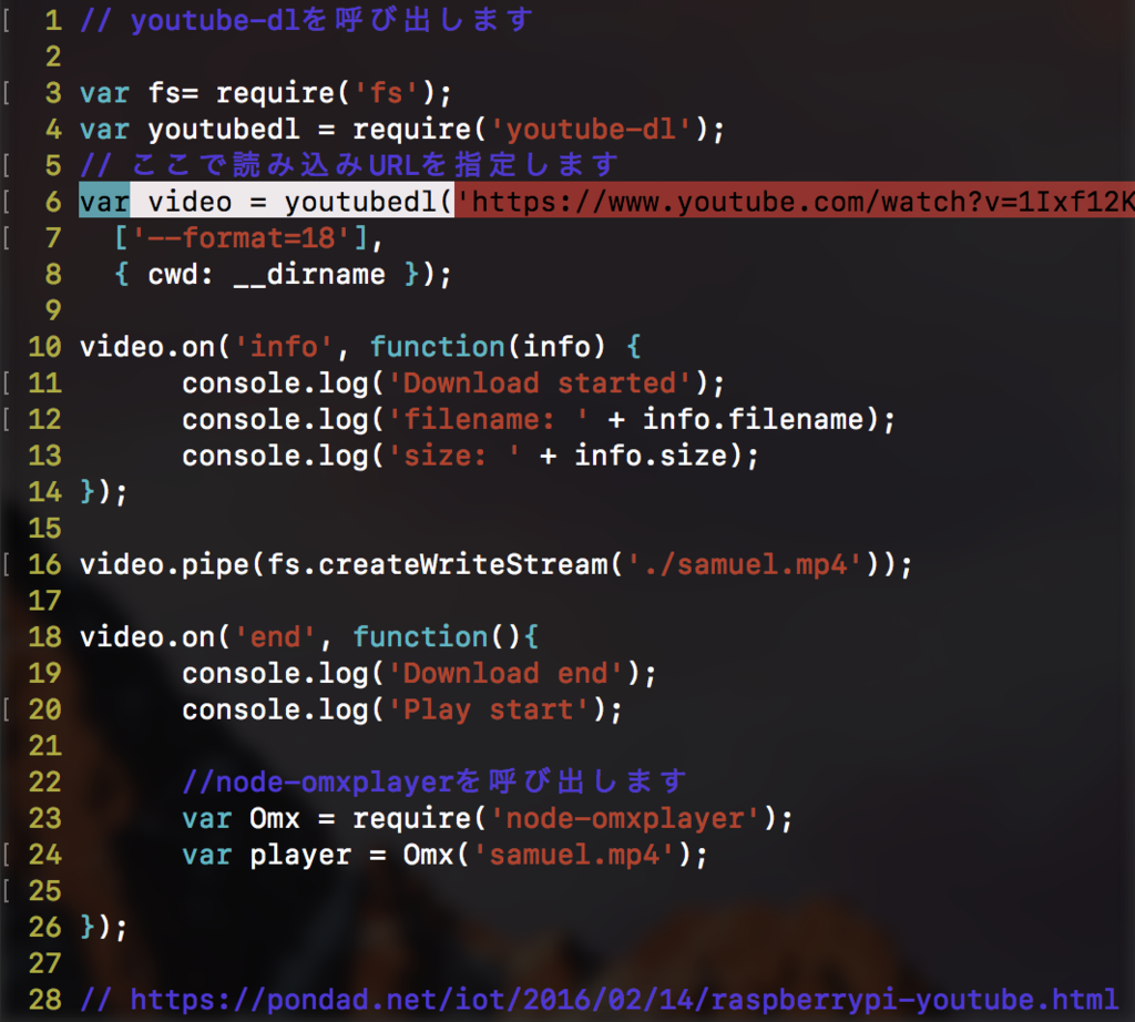 RaspberryPi 3 で youtube を自動再生する（youtube-dl npm版 + node-omxplayer） - min117の日記