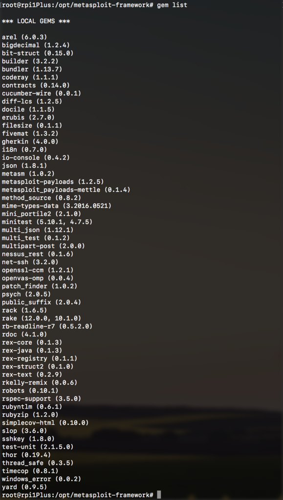 RaspberryPi（初代）に Metasplolit Framework をインストールする - min117の日記