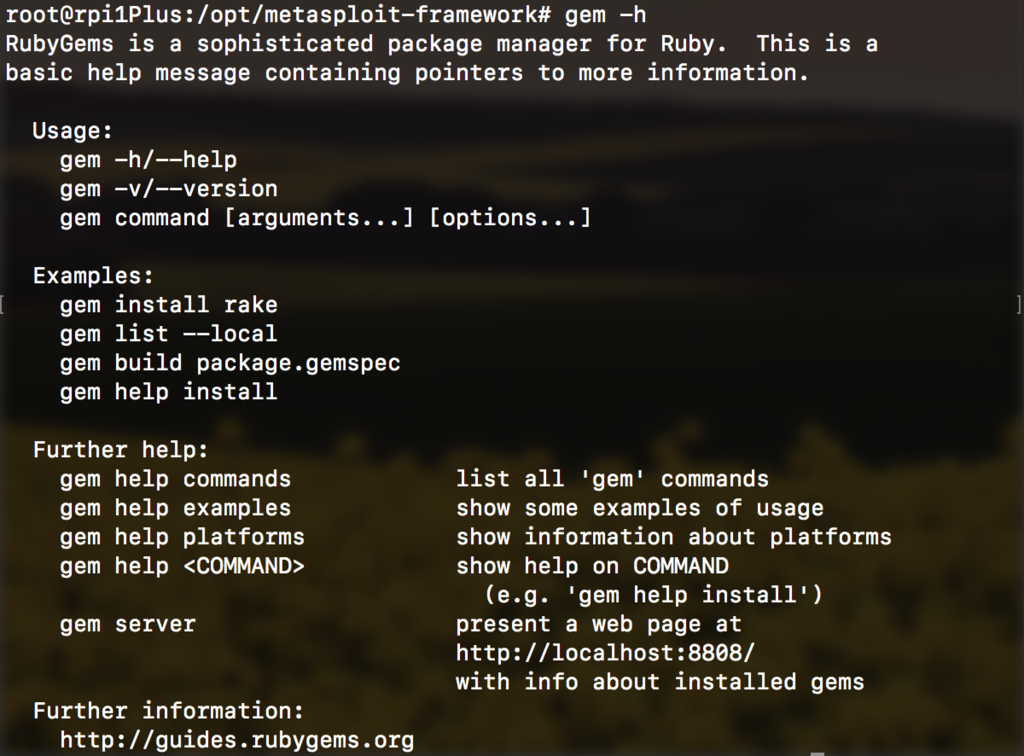 RaspberryPi（初代）に Metasplolit Framework をインストールする - min117の日記
