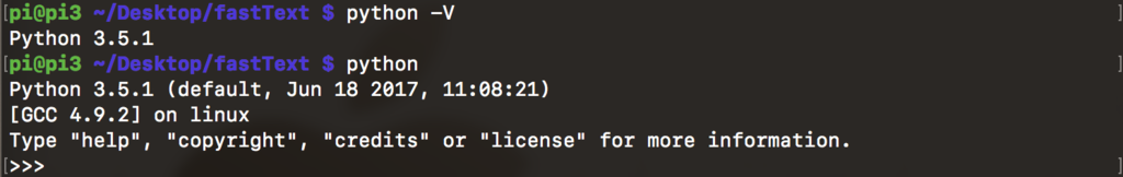 RaspberryPi3 にfastTextをインストールする（Python3環境） - min117の日記