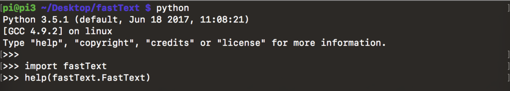 RaspberryPi3 にfastTextをインストールする（Python3環境） - min117の日記