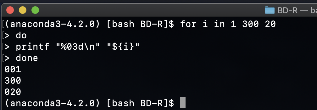 bash for文で変数に代入した値をゼロ埋め（ゼロパディング）する - min117の日記