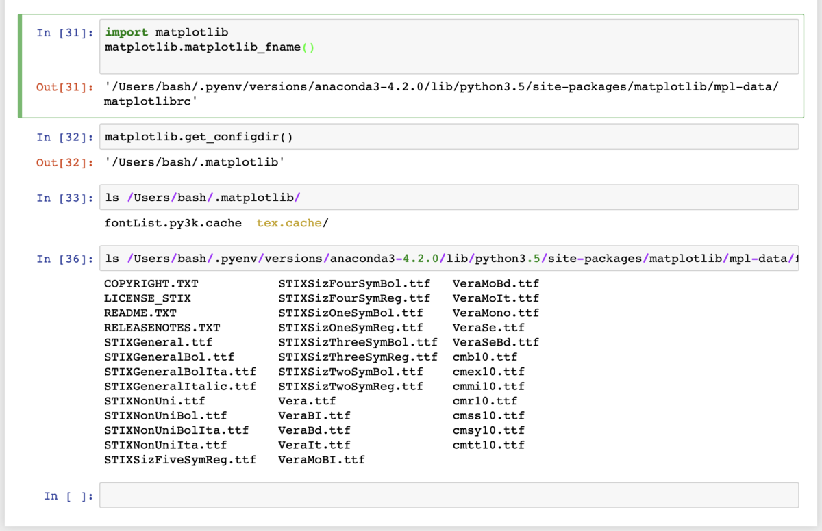 matplotlibのグラフ凡例の豆腐文字化けをIPAフォントで解消する → 失敗 - min117の日記