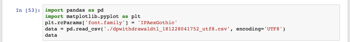 matplotlibのグラフ凡例の豆腐文字化けをIPAフォントで解消する → 失敗 - min117の日記