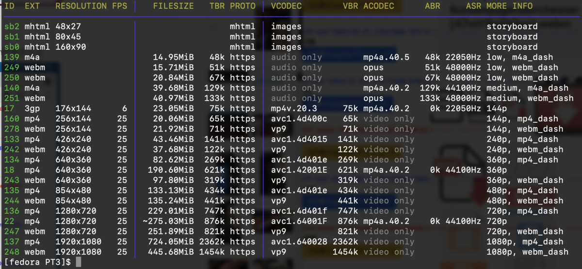 我流yt-dlpフロントエンド実装 → phpのexec()実行結果output配列からawkで任意列を取り出し成功 - min117の日記
