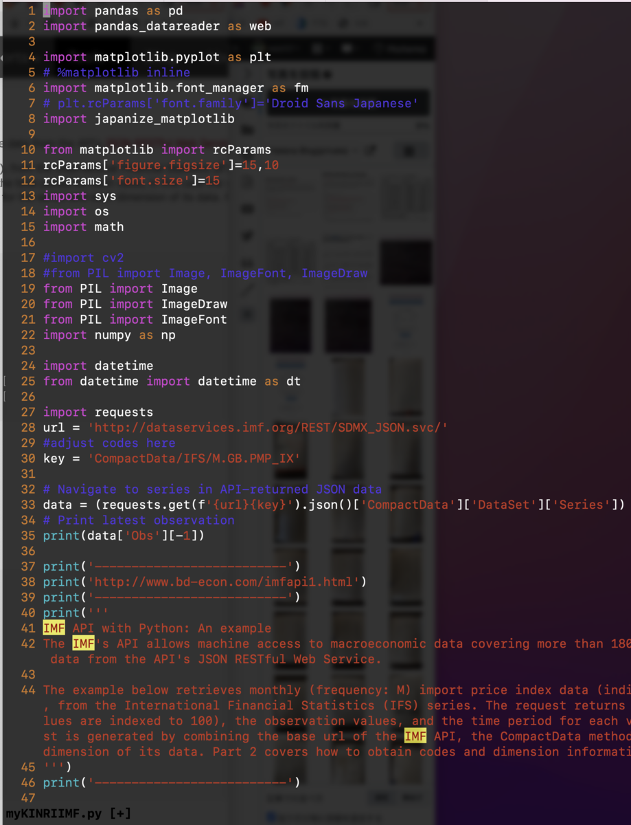 IMFのデータをPythonで - min117の日記