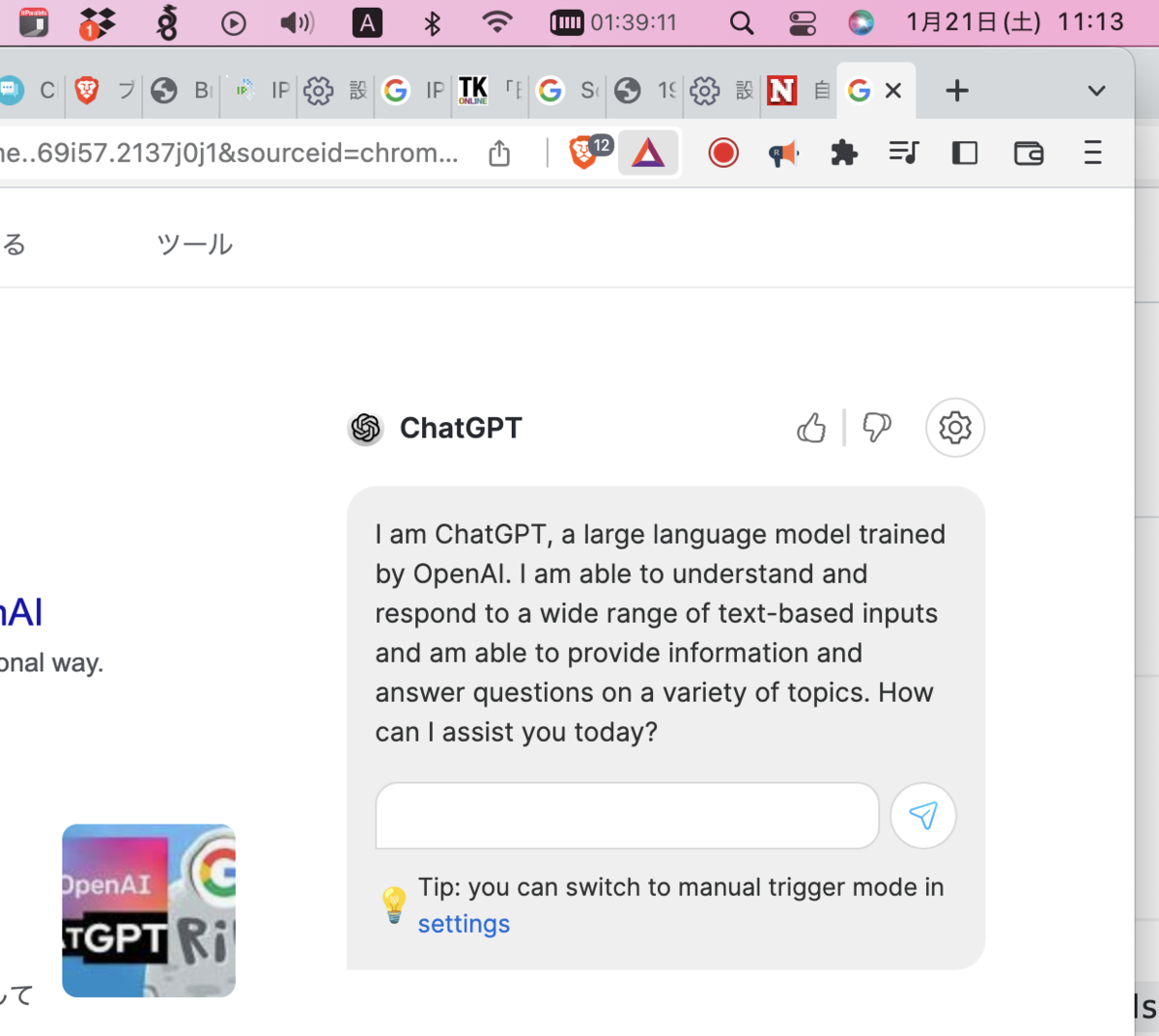 ChatGPT拡張機能がBraveで動かないときは 設定→Shieldsで「フィンガープリンティングをブロック」を無効にする - min117の日記
