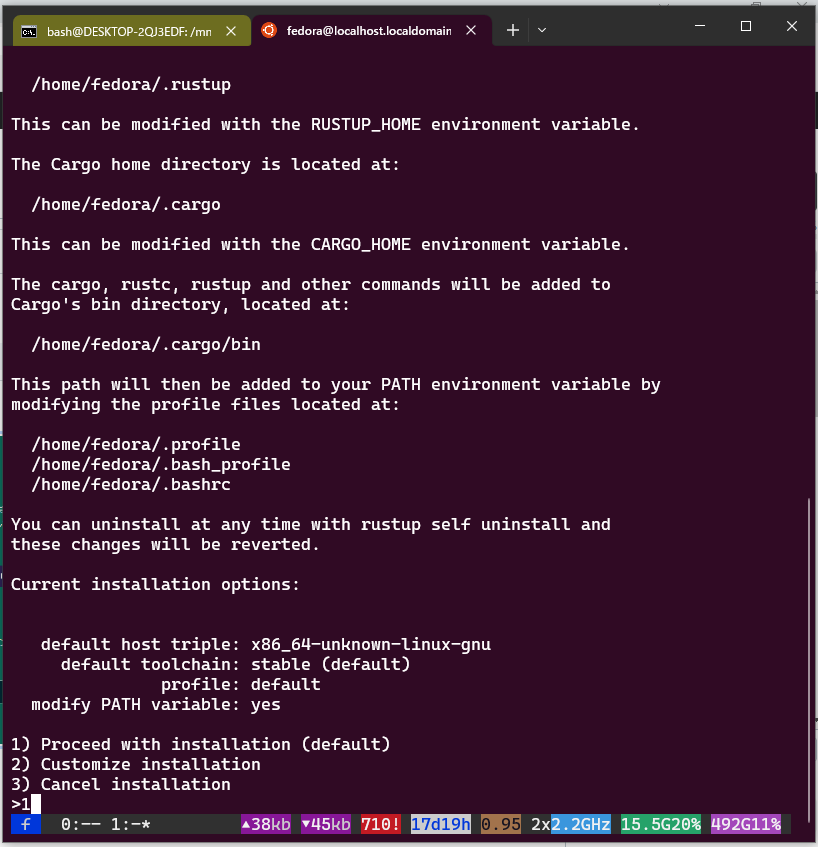 Rustをfedora LinuxにインストールしてHelloWorld - min117の日記