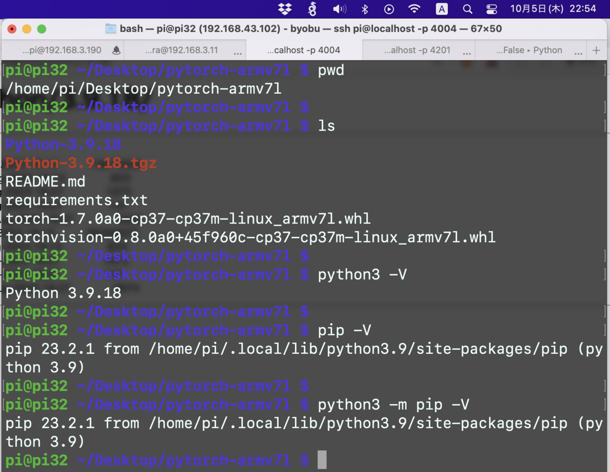 RaspberryPi3 + yolo 5 物体検知（Python3.7.3 → 3.9.18へアップデートも）→ numpyでエラー格闘 → OSをbusterからbullseyeへ ...