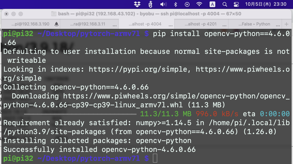 RaspberryPi3 + yolo 5 物体検知（Python3.7.3 → 3.9.18へアップデートも）→ numpyでエラー格闘 → OSをbusterからbullseyeへ ...