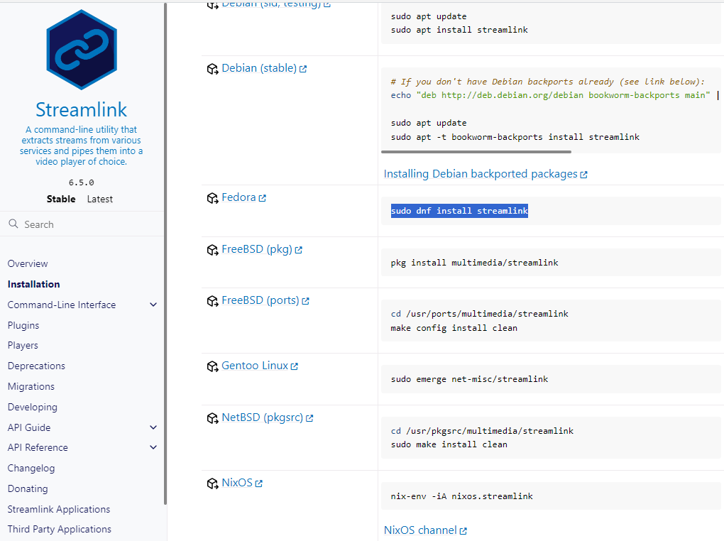 fedora30 streamlinkをインストールしなおす - min117の日記