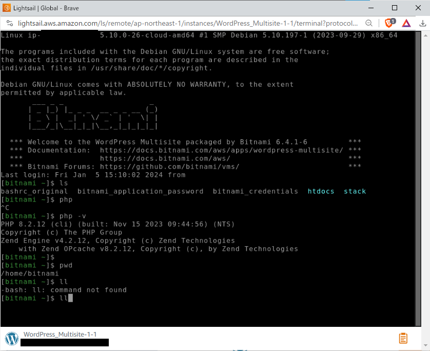 Amazon Lightsail の bitnamiコンソールに自宅サーバ fedora Linux からログインする - min117の日記