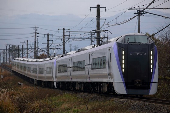 E353系S103+S203編成 試運転 in下諏訪 - 鉄道気分
