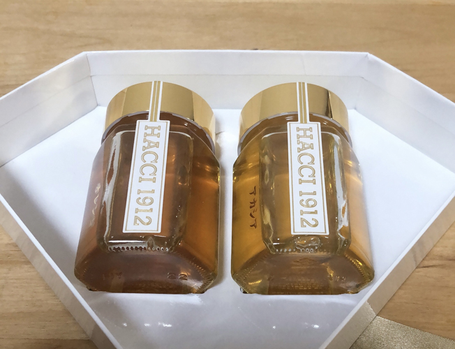 【HACCI】ミニダイヤモンドBOX テーブルハニー2本セット（アカシア&オレンジ）頂きました【テンションアゲ度、ハチミツ界NO1】 - たぬきサマー