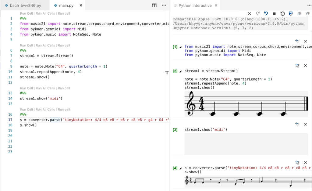 Jupyter Notebook と VS Code でバッハの平均律第1番を分析する - miso_soup3 Blog