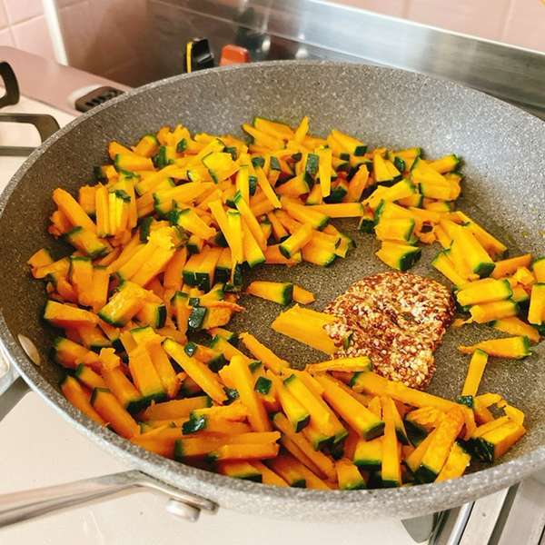 Pumpkin with mustard / Easy Pumpkin Recipe - ほっこりおうちごはん