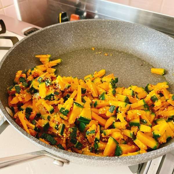 Pumpkin with mustard / Easy Pumpkin Recipe - ほっこりおうちごはん