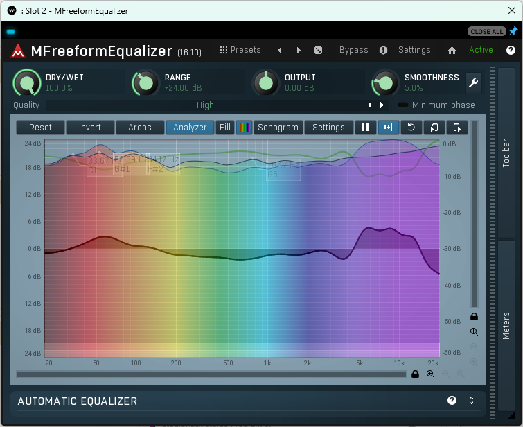 スラド終了のお知らせ あんど Meldaな「Automatic equalization」の挙動確認 - by mitsubamushi(by みつばむし)