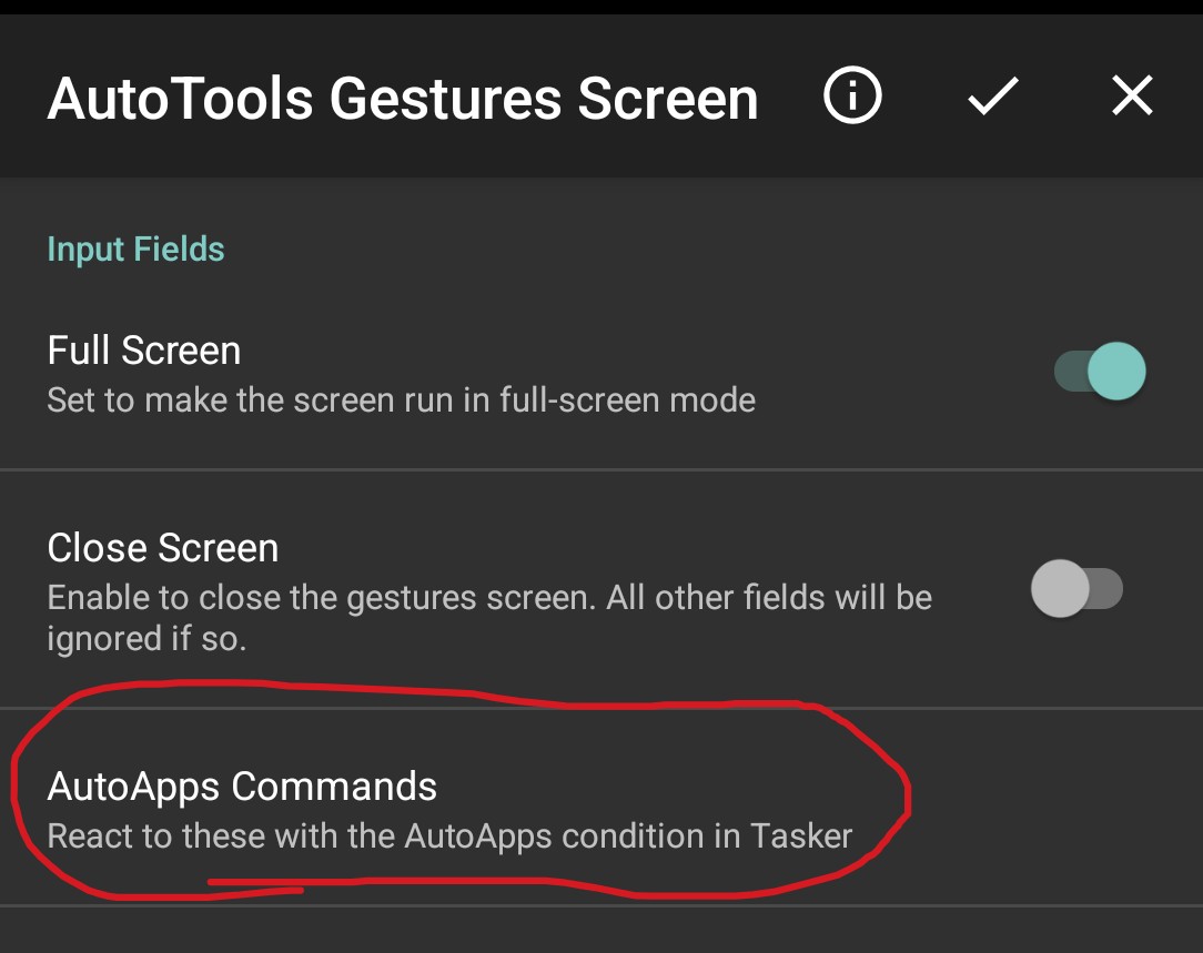 Tasker 64 AutoTools Gestures Screen - モバイル系設定覚書 ～忘れないために