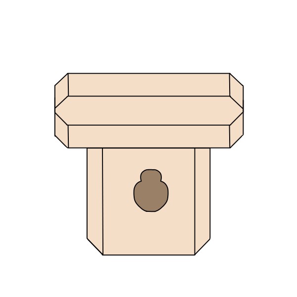簡単な三方（さんぽう）の描き方 - もちまりるのブログ