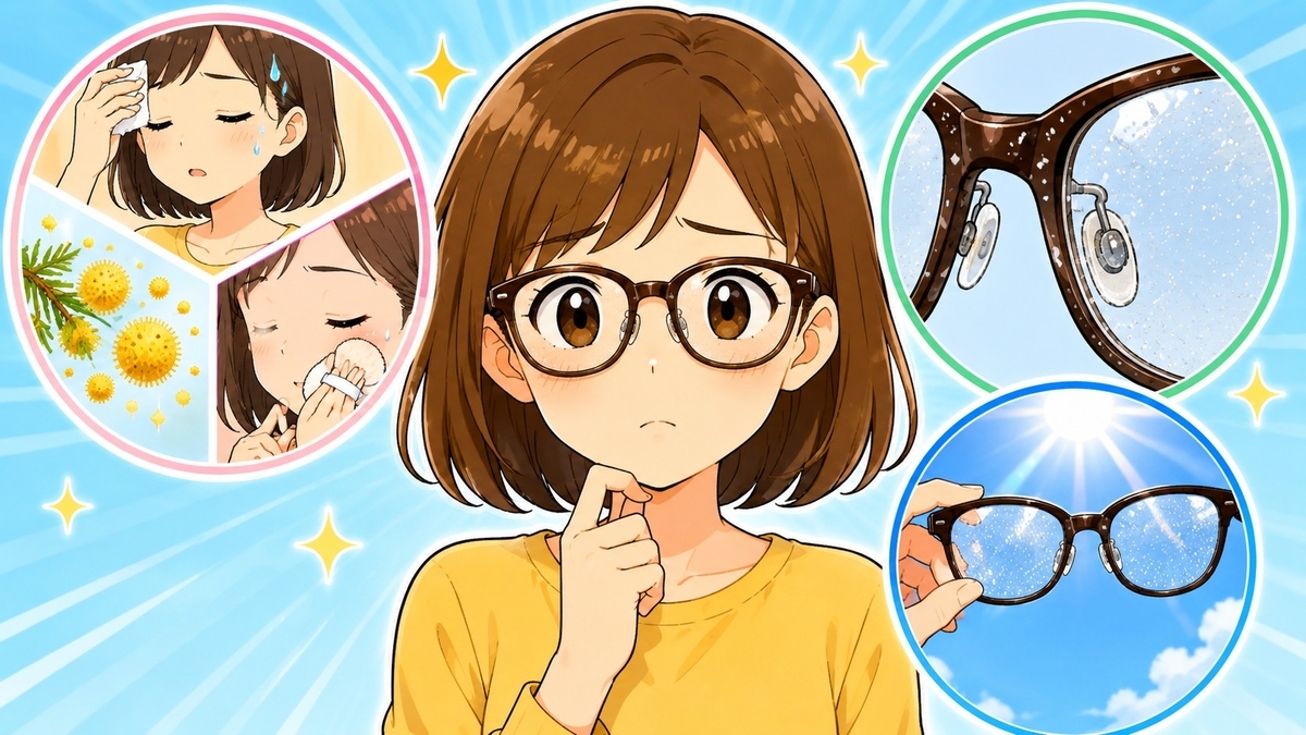 メガネのつぶつぶ汚れの正体は？白い点々が落ちない原因と安全な取り方 - くらしのメモ帳