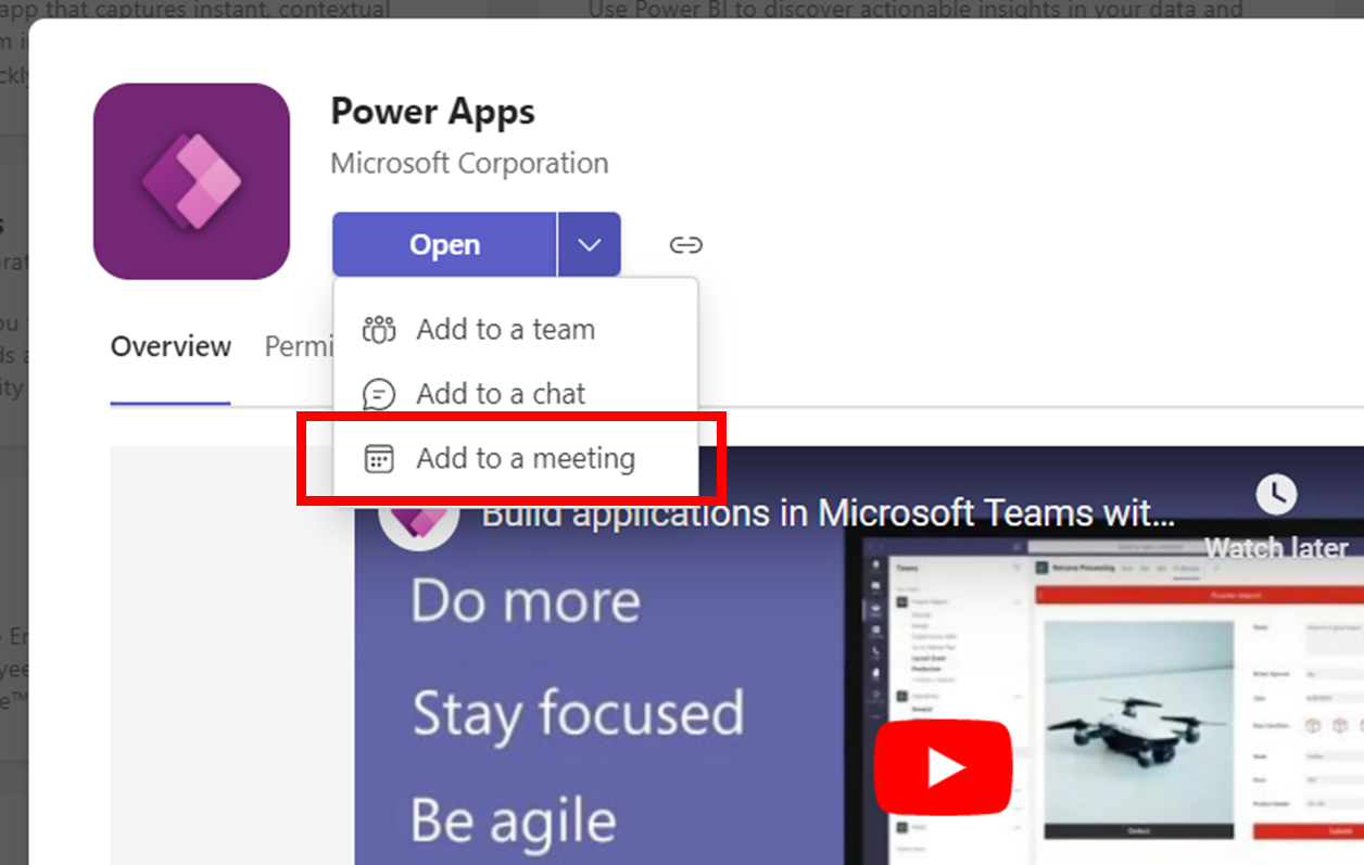 Teams会議にPower Appsを追加する - MoreBeerMorePower