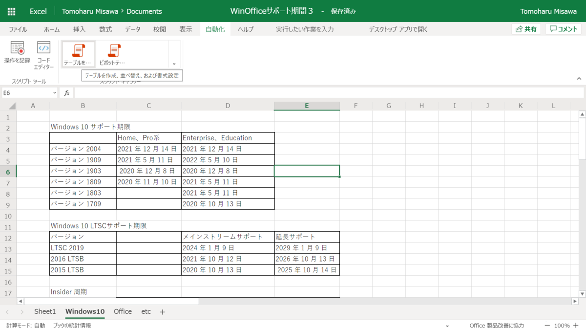 Microsoft 365 Office Script を利用する準備は済んでいますか？ - （）のブログ