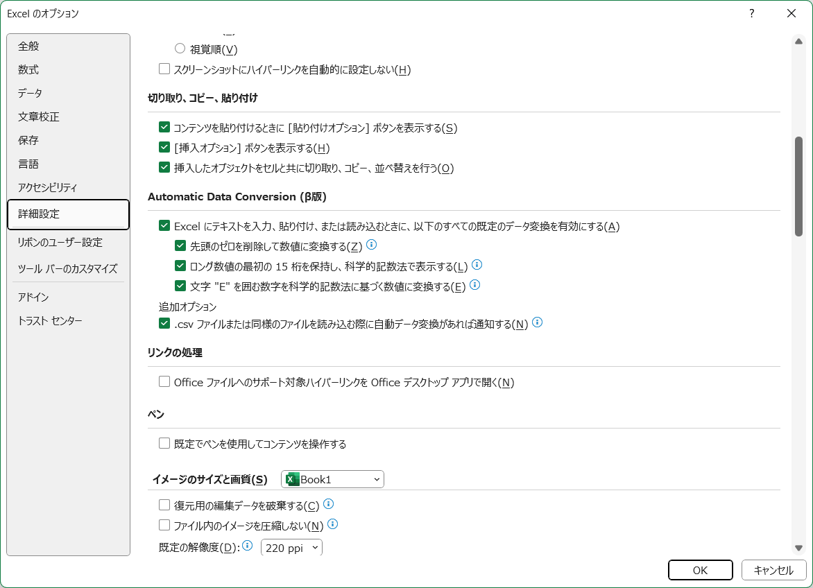 Microsoft 365 Apps Excel Automatic Data Conversion 
