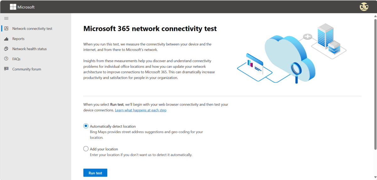 Microsoft 365 Network connectivity test を試してみましょう - （）のブログ