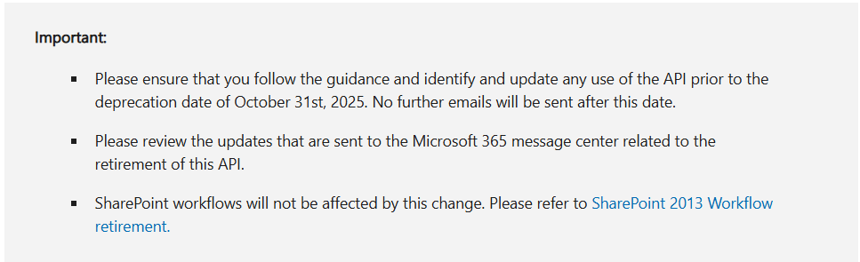 Microsoft 365 SharePoint SendEmail API の終了が発表されました - （）のブログ