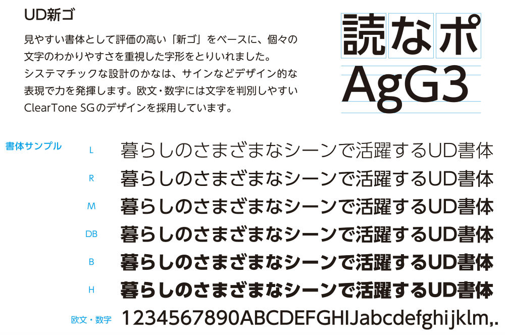 多言語化が進むグローバルデザインフォント「UD新ゴ」 - mojiru【もじをもじる】
