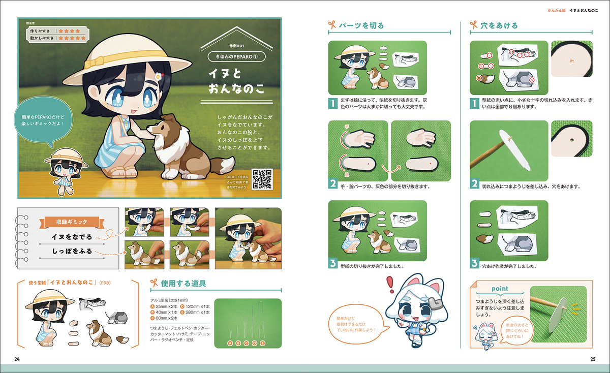 スーパーギミック紙人形「PEPAKOの本」第2弾書籍 - mojiru【もじをもじる】