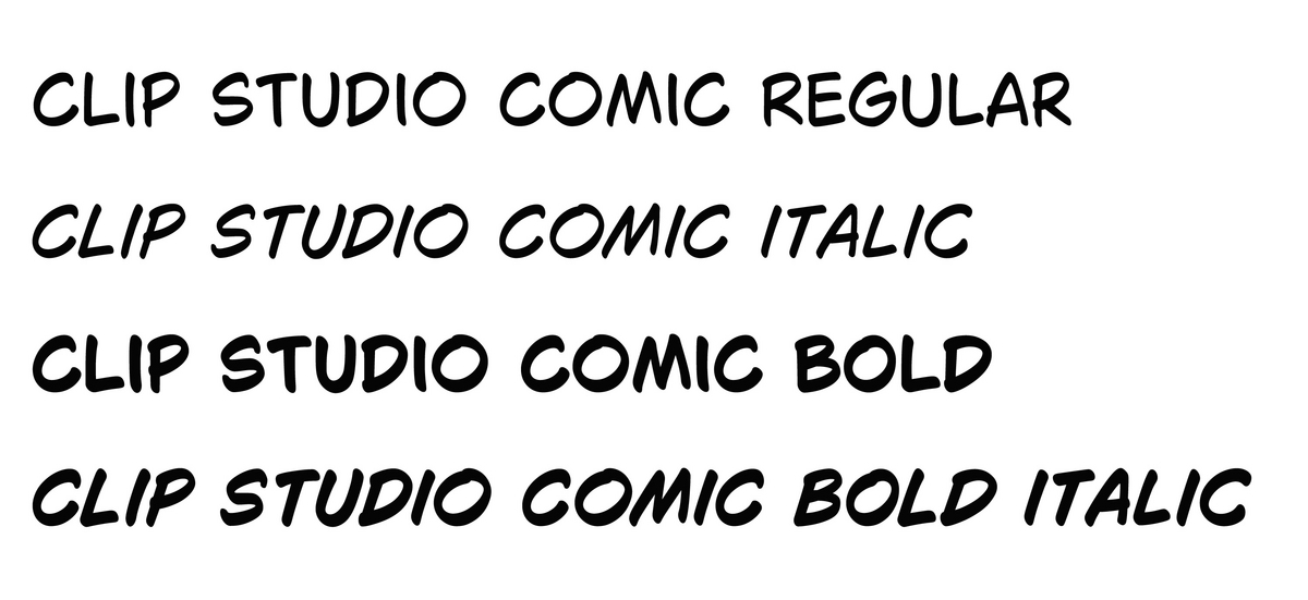 CLIP STUDIO PAINT専用フォント「Clip Studio Comic」がリリース - mojiru【もじをもじる】