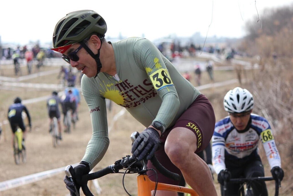 関西シクロクロス桂川 - 朝焼けの中で