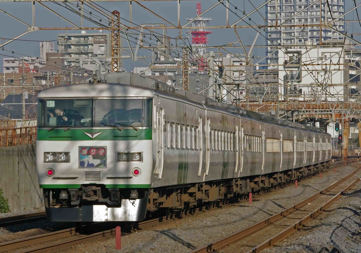 1月8日撮影 東海道線 平塚～大磯間 久々の貨物列車とE261系【サフィール踊り子号】ハンドル訓練、251系、185系を撮る - 新・シリウスの線路際のロマンを求めて