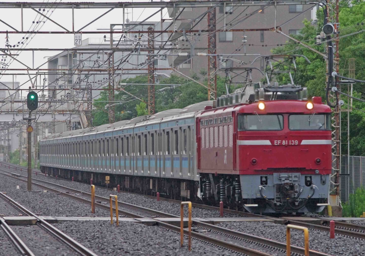 9月7日撮影 常磐線 北松戸駅 EF81牽引の【東京メトロ東西線直通用】E231系800番台の秋田車セ入場配給を撮る - 新・シリウスの線路際 ...