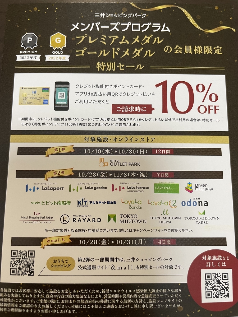 10 Offの特別セール情報あり!三井ショッピングパークメンバーズプログラムについて詳しく解説します! 100年節約計画