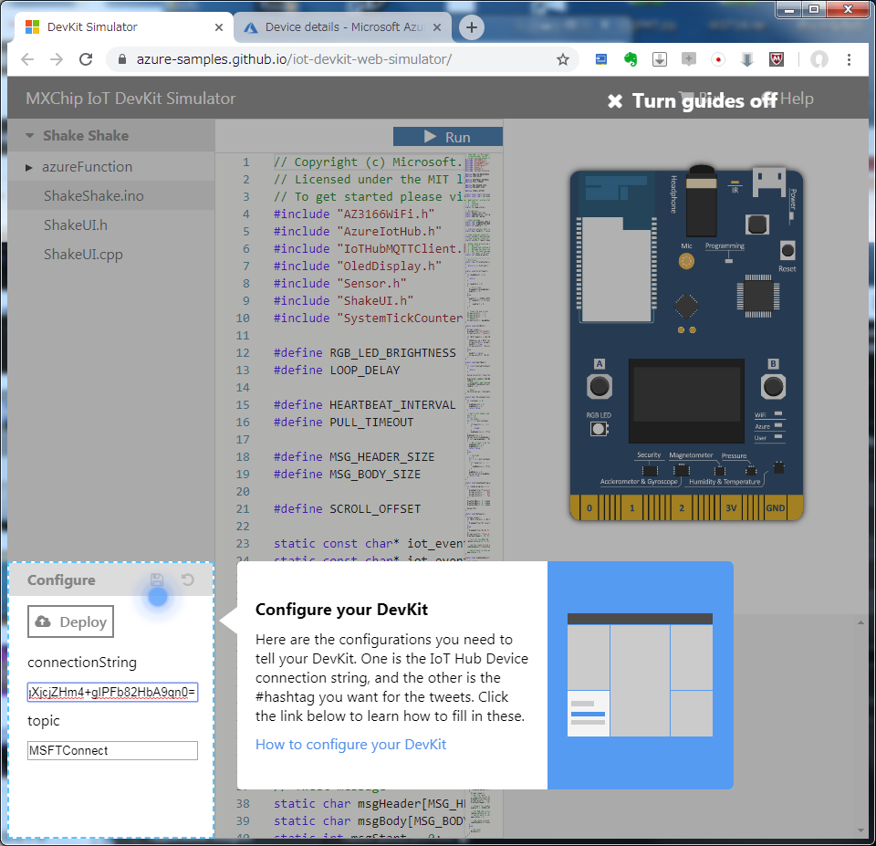 IoT DevKit Simulatorを試してみた（Microsot Azure、MXChip AZ3166） - moruxa’s blog