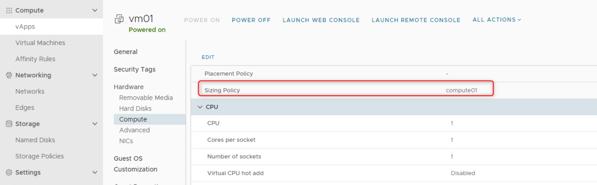 【VMware Cloud Director】vCPU 速度やメモリリソースの確保などについて - いんふらブログ