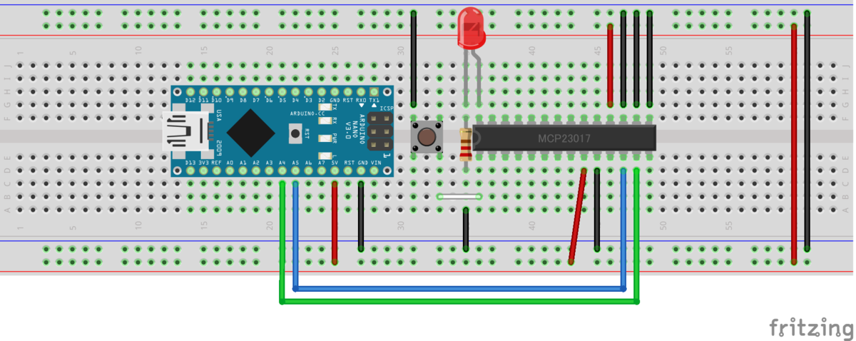 Arduino And Mcp23017 Example Arduino Electronics Proj 