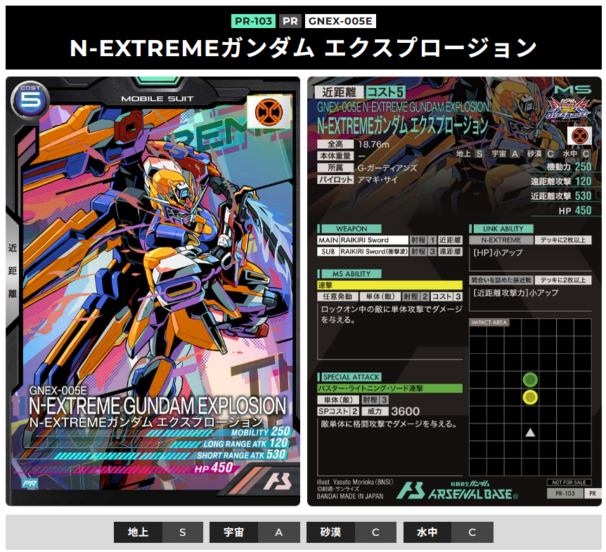 X-overキャンペーン N-EXTREMEガンダム エクスプロージョン - ガンダム アーセナルベース あれこれ