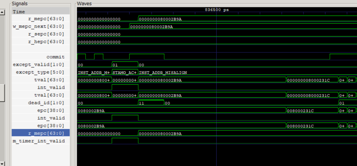 自作CPUの割込みコントローラとISS一致検証タイミングの検討 (6. 割込み挿入方式の変更) - FPGA開発日記