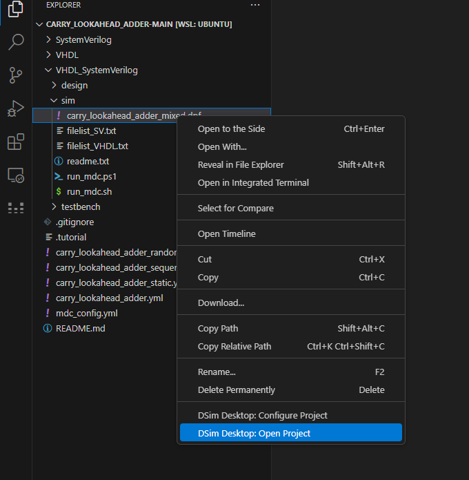 RTLシミュレータ DSimに入門してみる (2. Exampleデザインを開いてみる) - FPGA開発日記