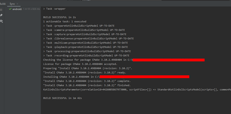 LibrealsenseのAndroidWrapperをAndroid StudioでProjectビルドしたら，「Failed to notify project evaluation ...