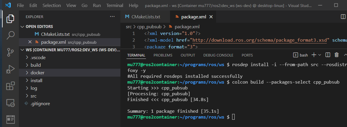 WSL2とDockerでWindowsにROS2環境を作る＋vscodeで開発できるようにする＋VNCなしでGUI(rqt, rviz2)を使う - ひつじTips