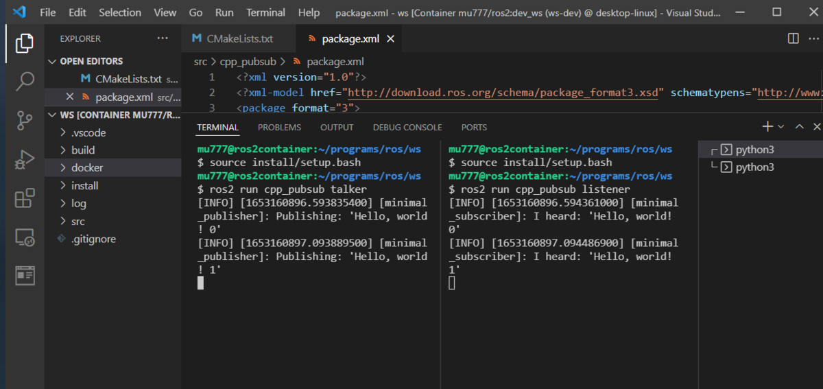 WSL2とDockerでWindowsにROS2環境を作る＋vscodeで開発できるようにする＋VNCなしでGUI(rqt, rviz2)を ...