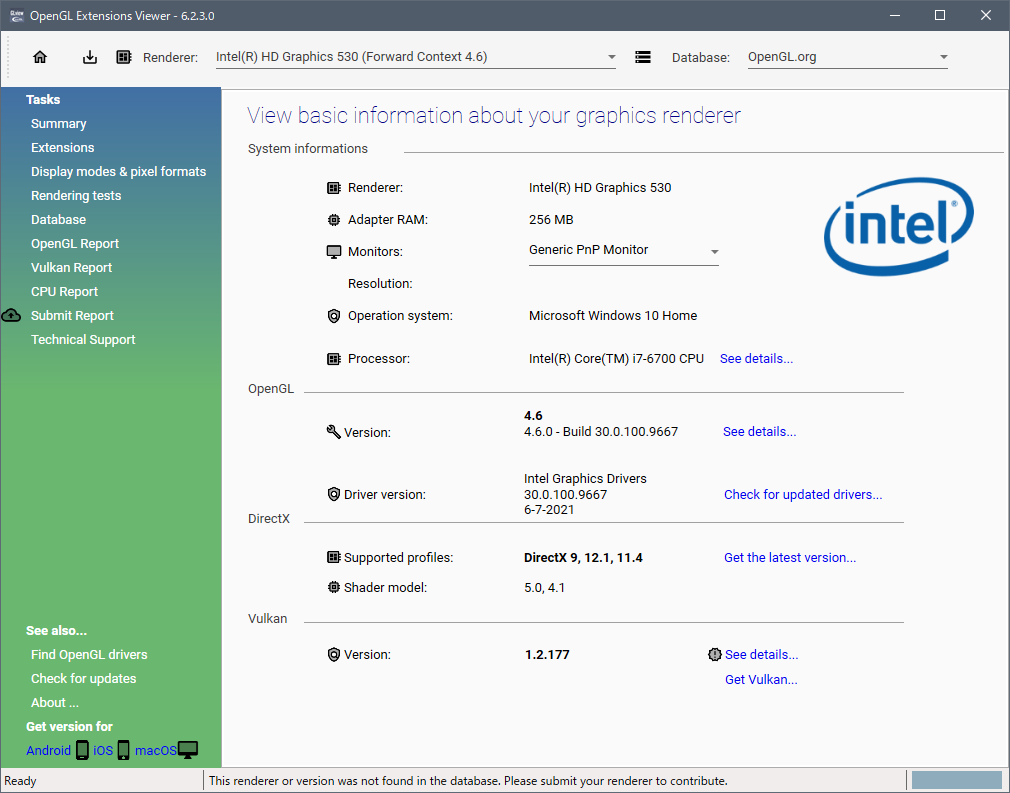 RADEONのドライバが、Intel内蔵グラフィック(HD530)のOpenGLを壊していた - 堺風の頭部