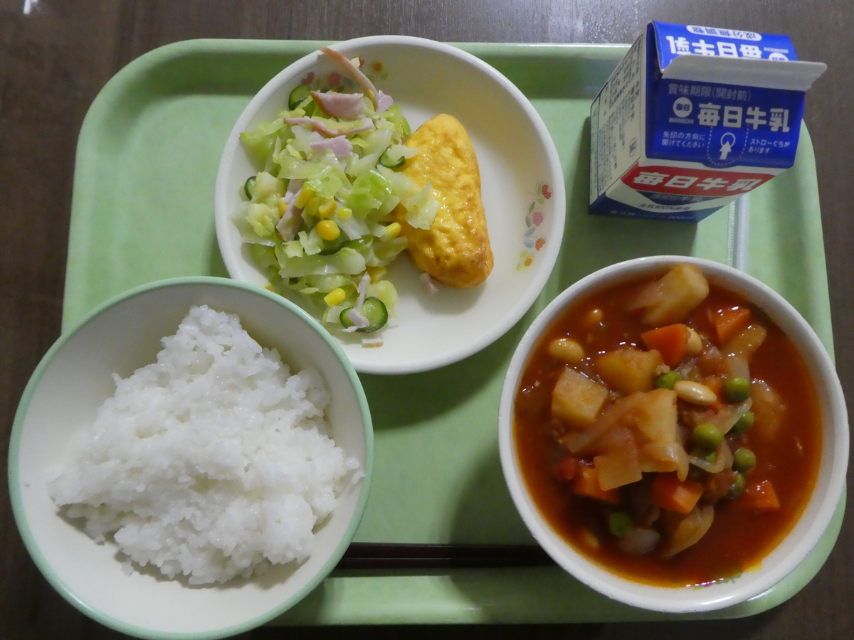 今日のメニュー - 「笑顔いっぱいむろこっ子」勝山市立村岡小学校ブログ